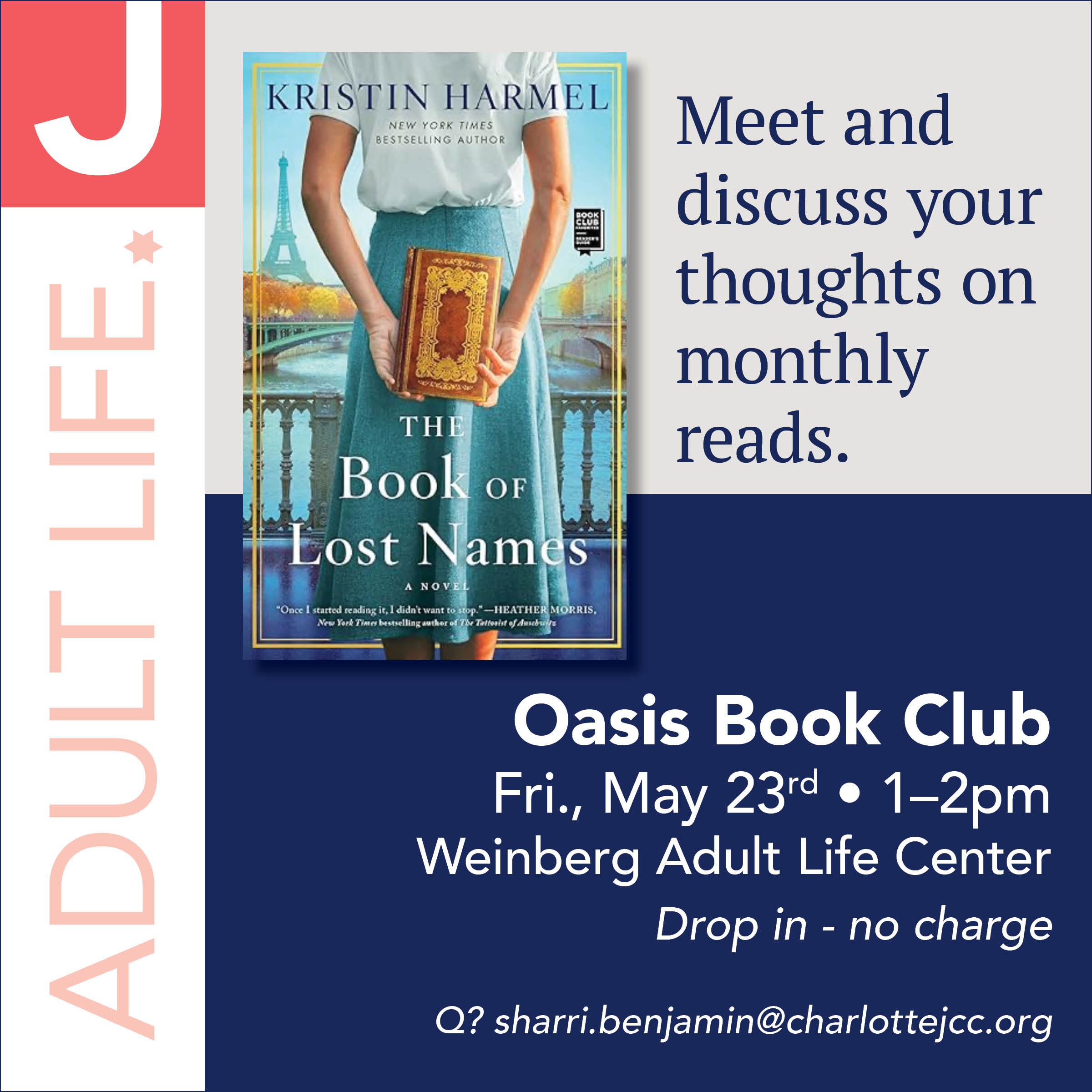 Book Club - Levine Jewish Community Center, Charlotte, NC