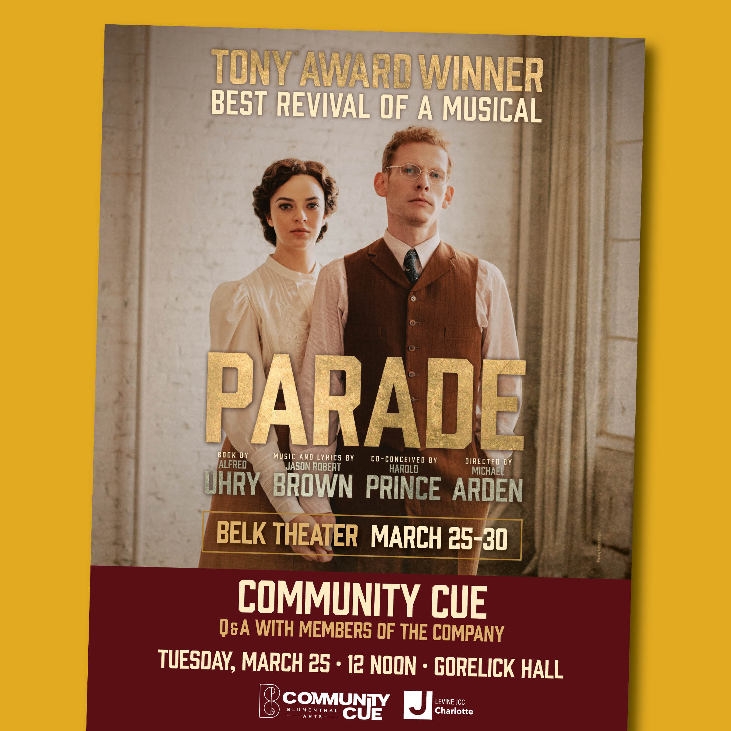 Parade - Q & A with members of the Company - Levine Jewish Community ...