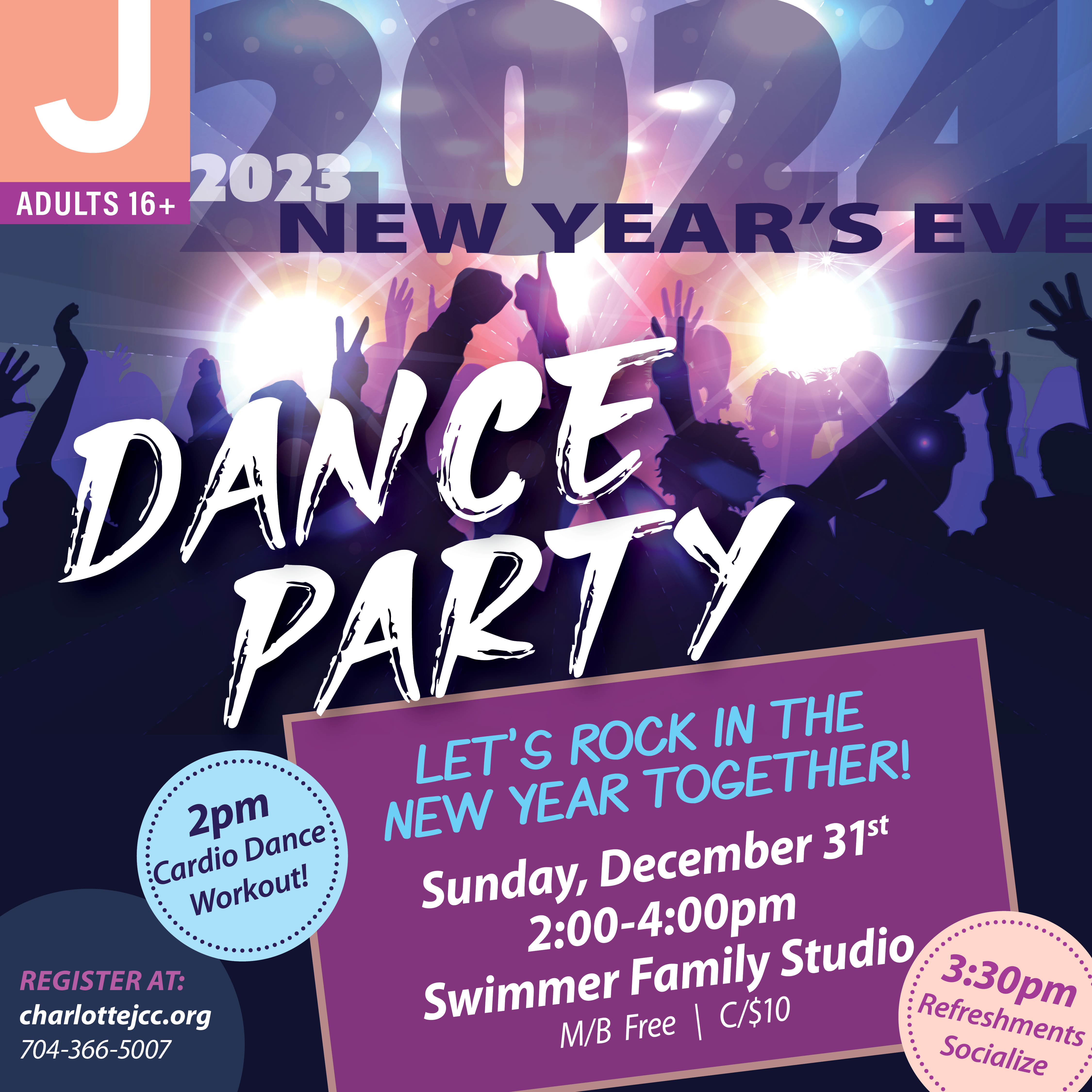 New Year's Eve Dance Party - Levine Jewish Community Center, Charlotte, NC