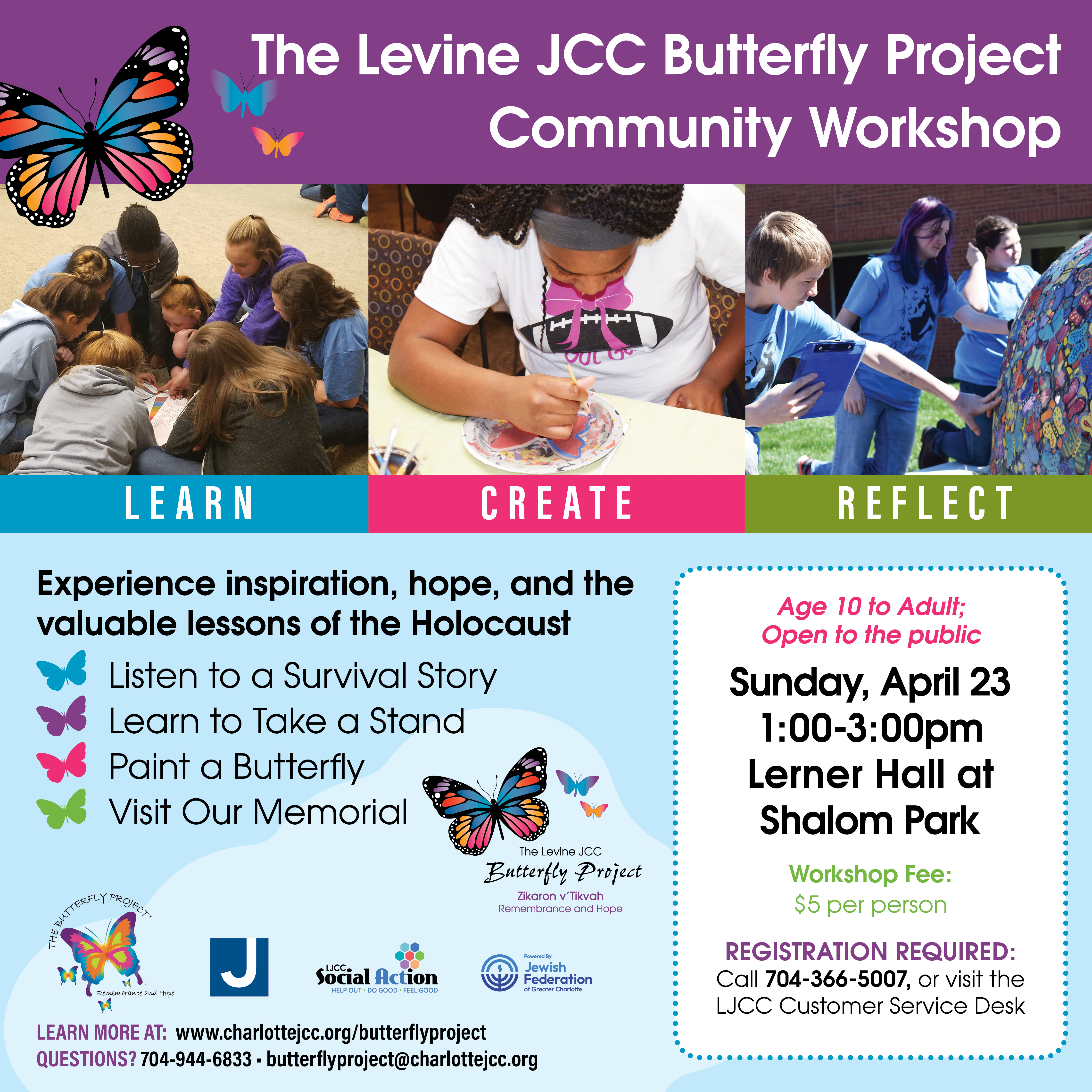 Levine JCC Butterfly Project Community Workshop - Levine Jewish ...