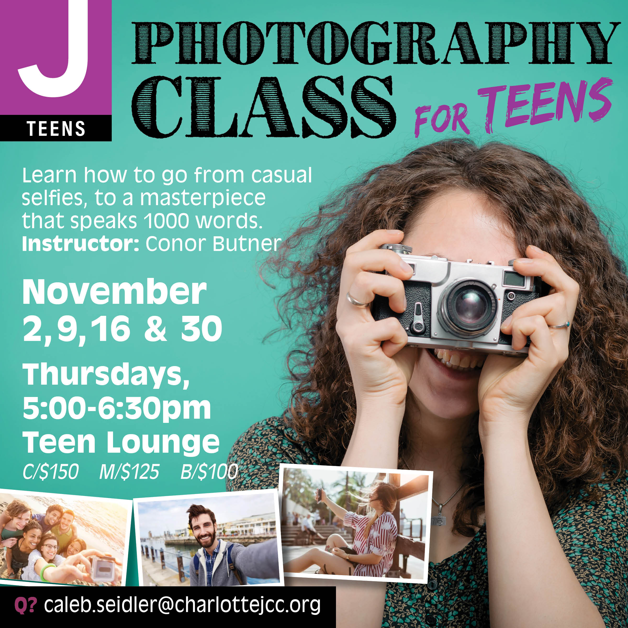 Teen Photography Class - Levine Jewish Community Center, Charlotte, NC